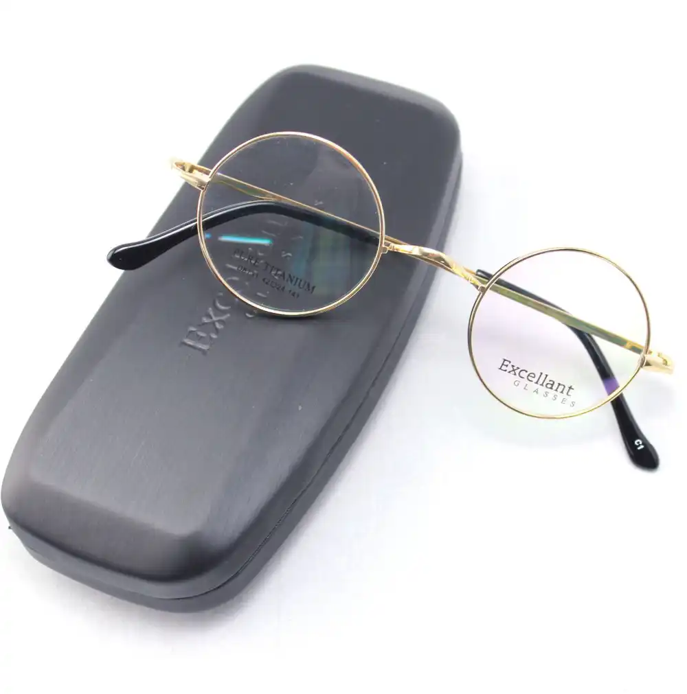 Agstum 42mm Round Vintage Antique Wire Glasses Eyeglass Frame Men Women ...