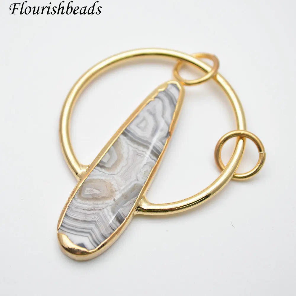 New Design Natural Mexico Gray Banded Agate Flat Long Slab Big Circle ...