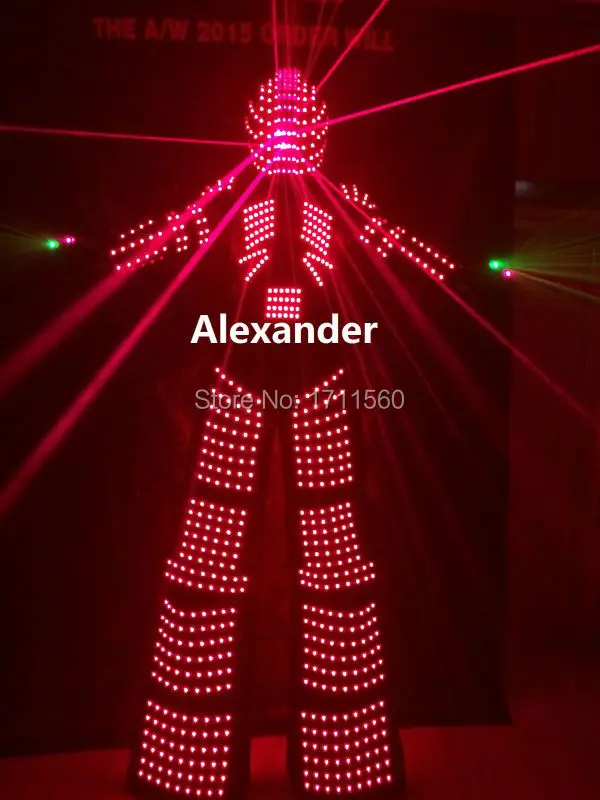 Nuevo disfraz de Robot con led/luces LED para ropa/trajes ligeros ...