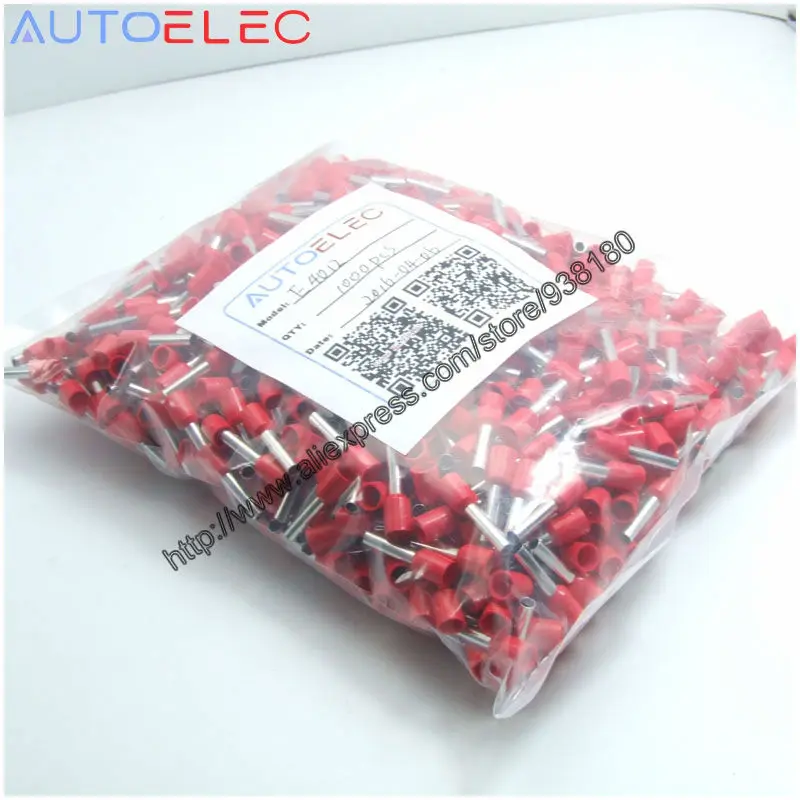 E4012 Terminal de extremo de cable de virola AWG12, Conector de Pin de ...