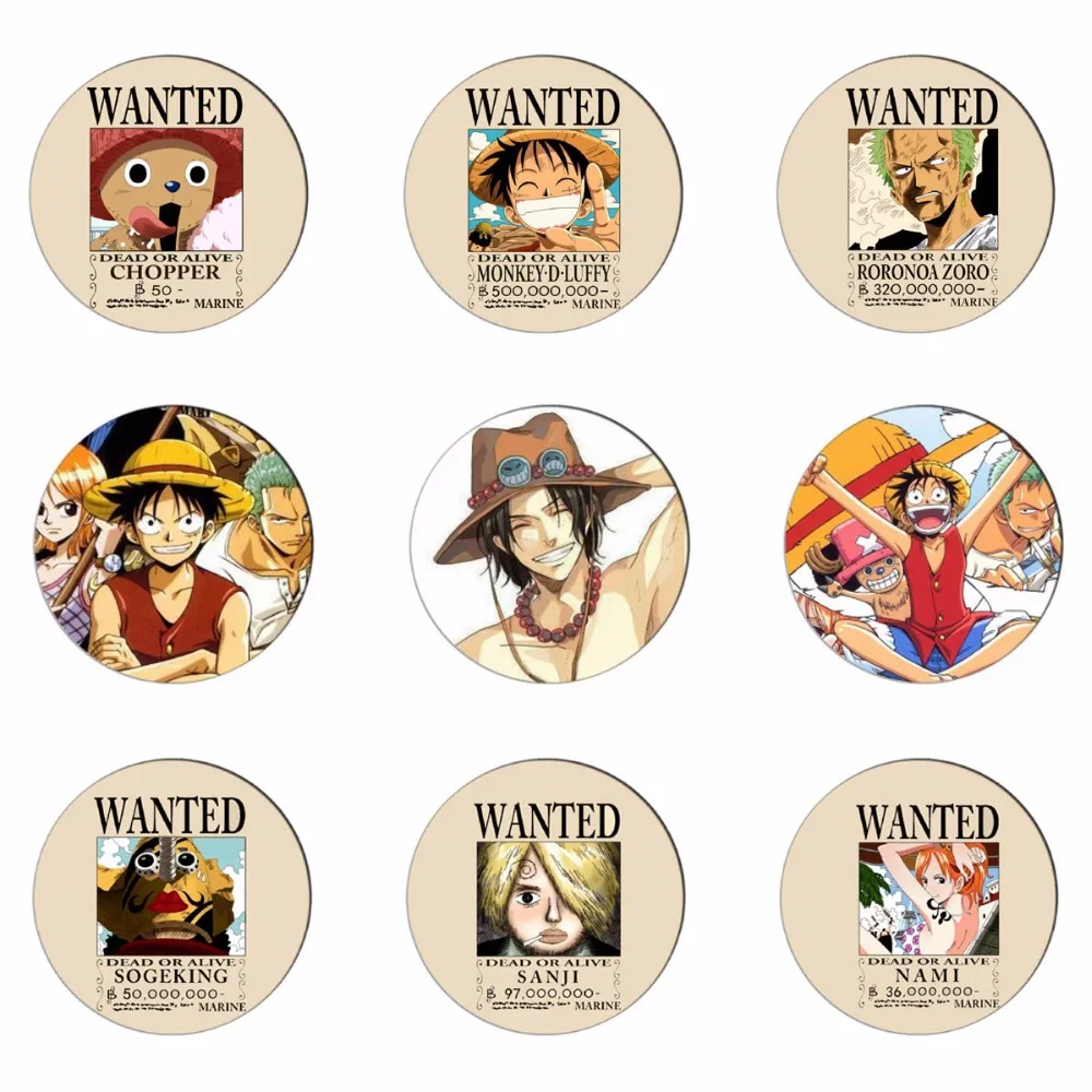 6pcs/set Anime ONE PIECE Badge Acrylic Cartoon Pins Monkey D. Luffy ...