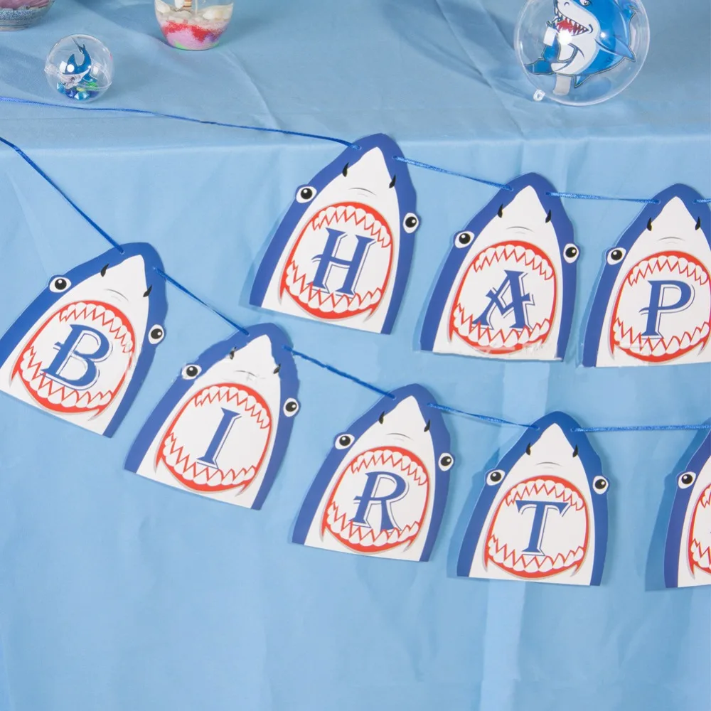 Baby Shark Party Buntings Sea Animals Party Banner Shark Week Under ...