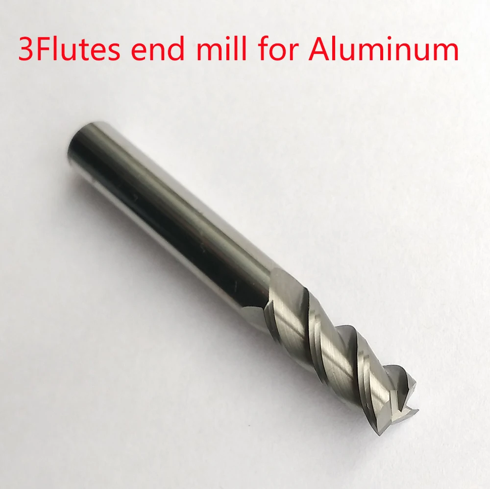 1pc 4mm hrc50 D4x20x75 3 Flutes end mill for Aluminum milling cutter ...