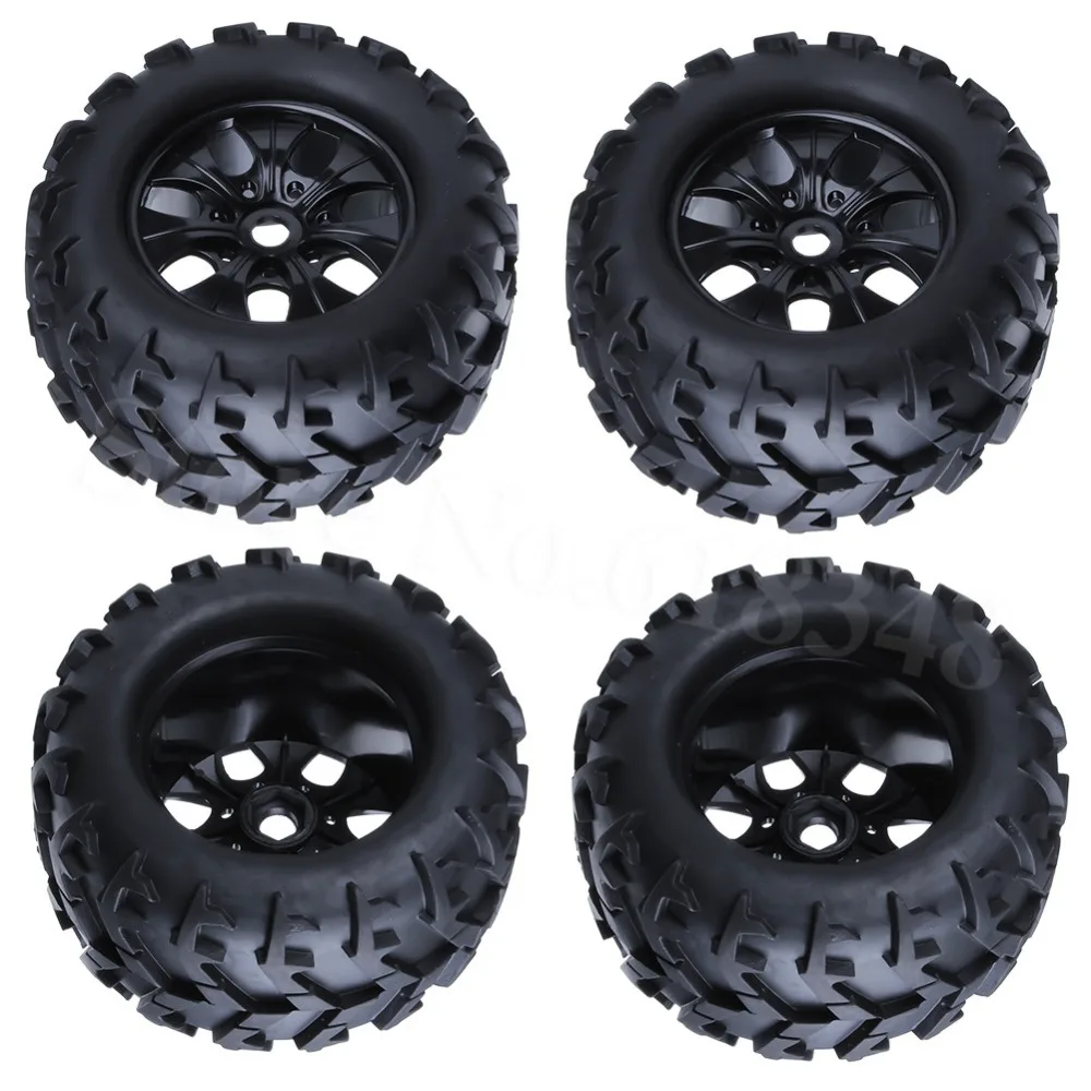 4pcs 3.2 Rubber Rc 1/8 Wheels & Tires 150mm For Off Road Monster Truck ...