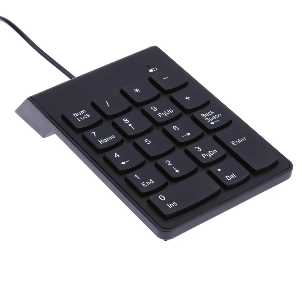 New Portable Wired Pad Keypad Usb Numeric Keypad 18 Keys Digital Keyboard For Laptop Pc Notebook 