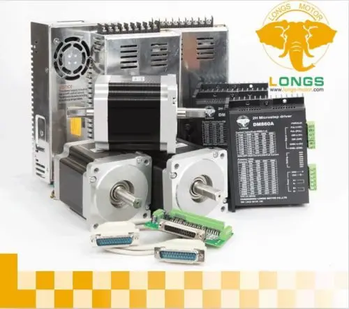 3 axis nema 34 stepper motor cnc kit 878 oz.inch dual shaft free ship ...