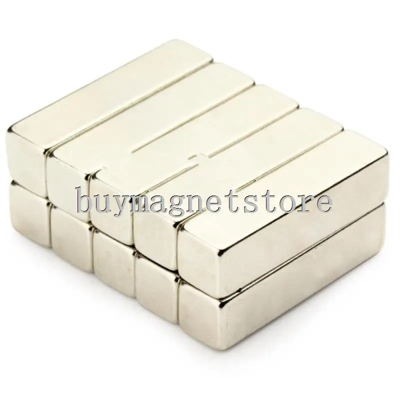 10pcs Big N35 Bulk Super Strong Strip Block Bar Magnets Rare Earth ...