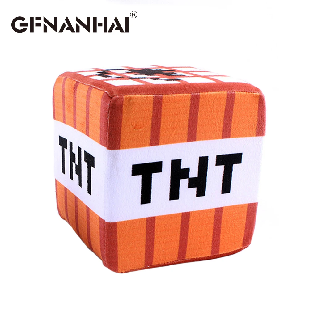 1pc 20cm Cartoon Game Minecraft TNT Bomb Plush Toy Stuffed Keychain ...