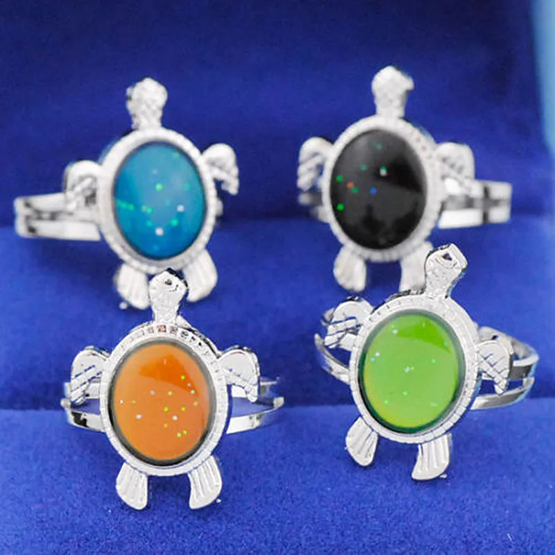 Cute Sea Turtles Mood Rings Color Changing Emotion Temperature ...