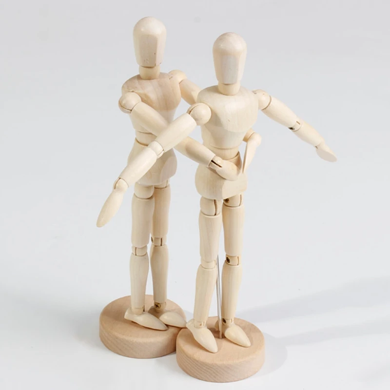 Paint Sketch Wooden Man Model Artist Movable Limbs Doll Male Wooden Toy ...