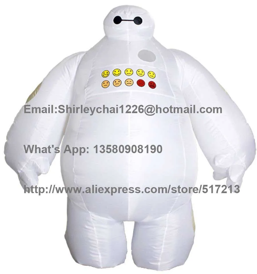 Inflatable Baymax Big Hero 6 character white costume for men flexible ...