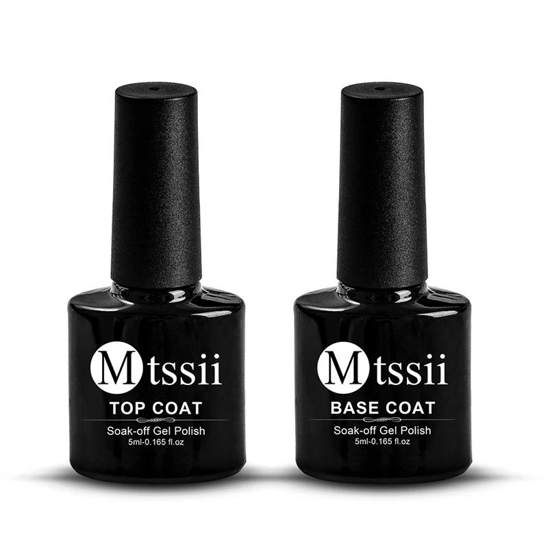 Mtssii Uv Led Gel Nail Polish Top Coat Soak Off Base Gel Nail Basis For Gel Polish Base And Top ...
