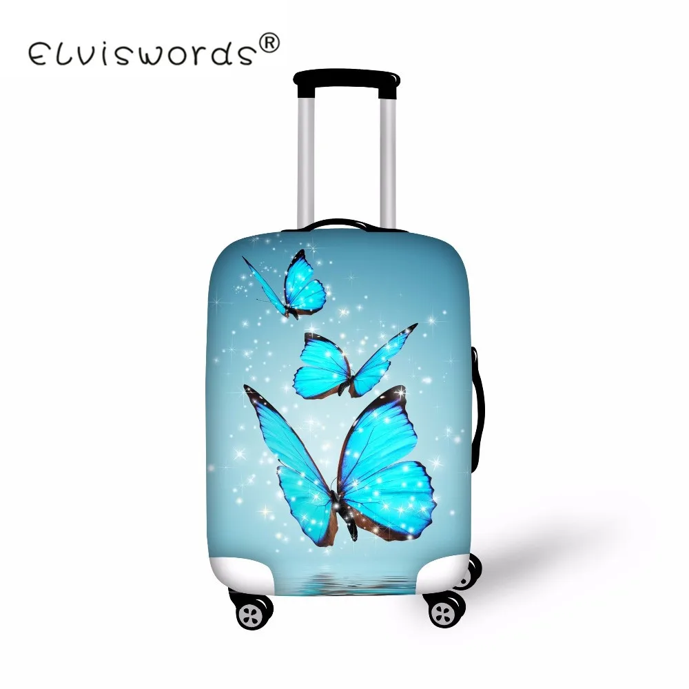 Elviswords Butterfly Design Luggage Protective Cover 18 30 Inch Trolley