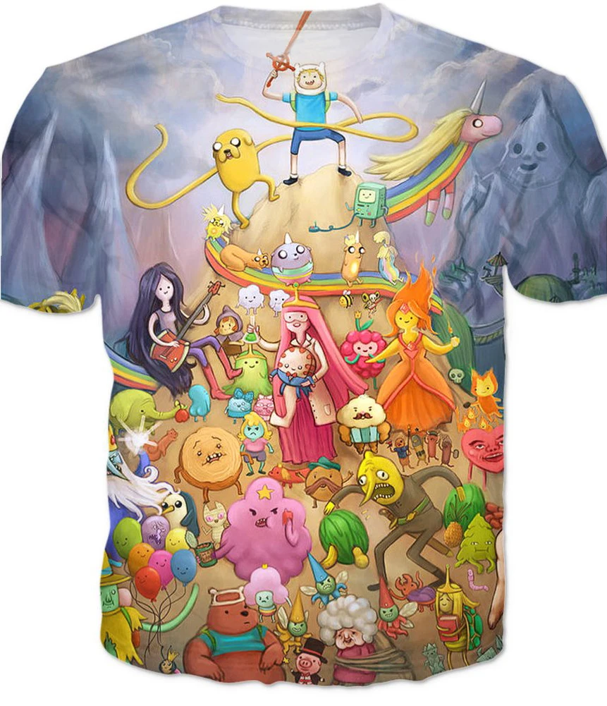 Cartoon Adventure Time T Shirt The Characters Women Men Tshirt 3d ...