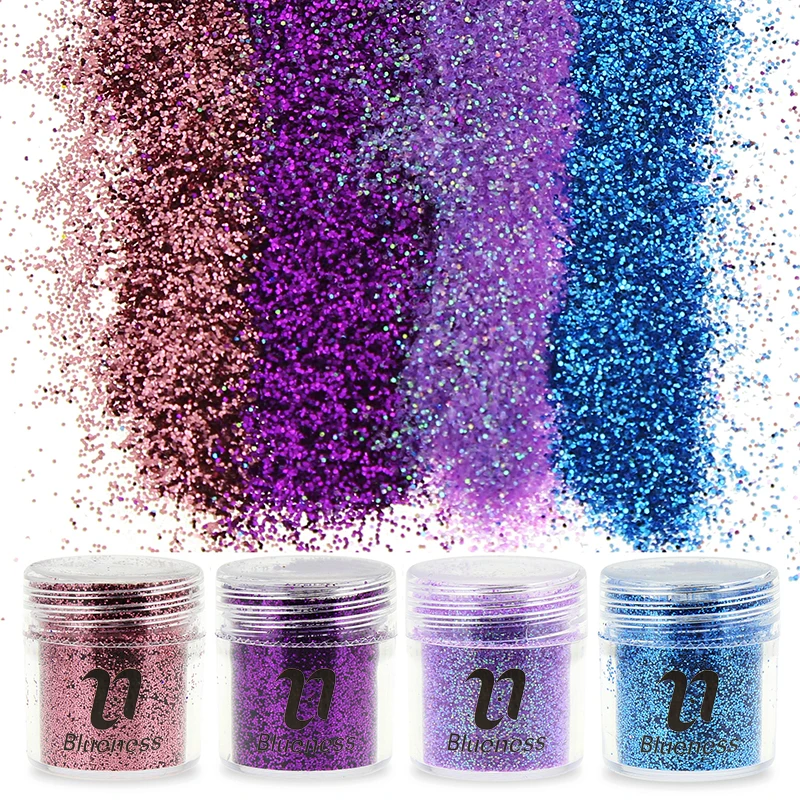 1 Bottle 4 Colors Design Choice Sequin Dust 3D Nail Glitter Decorations ...
