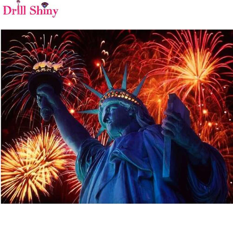 NEW 5D Diamond Painting Statue of Liberty Full Drill Square Picture Of ...