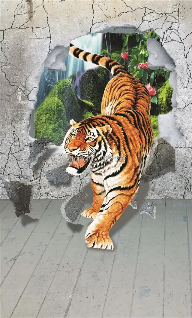 Tiger Printed 3D Oil Paintings on Canvas Walls Art Animals Posters and ...