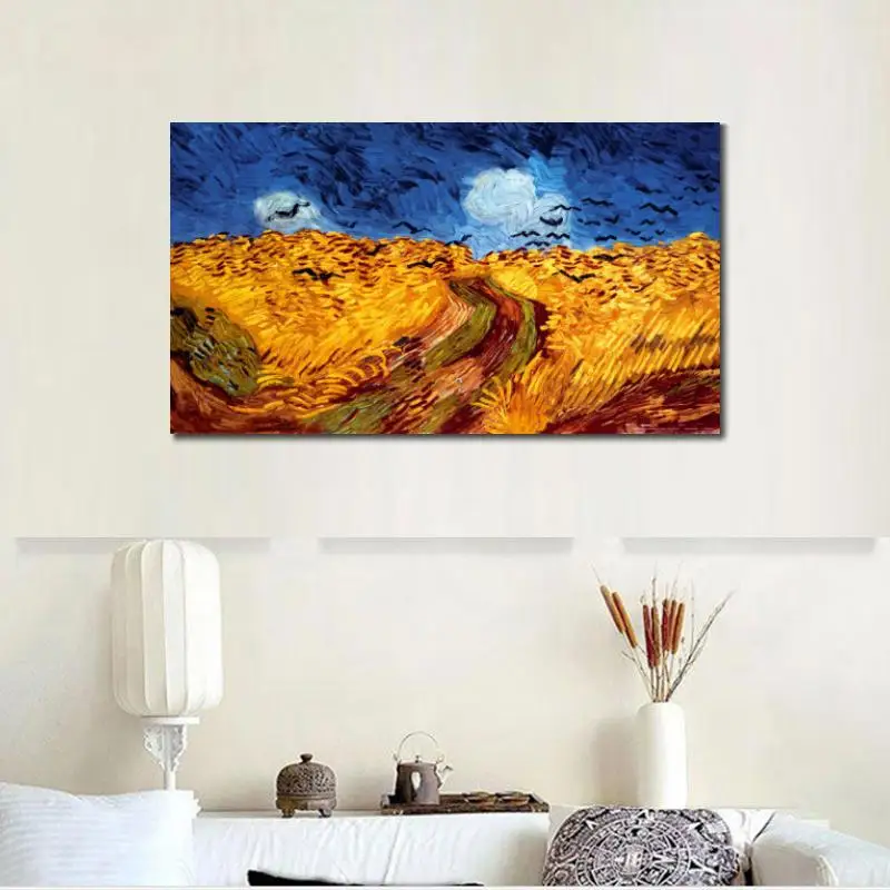 Wheatfield with Crows by Vincent Van Gogh Reproduction oil painting ...