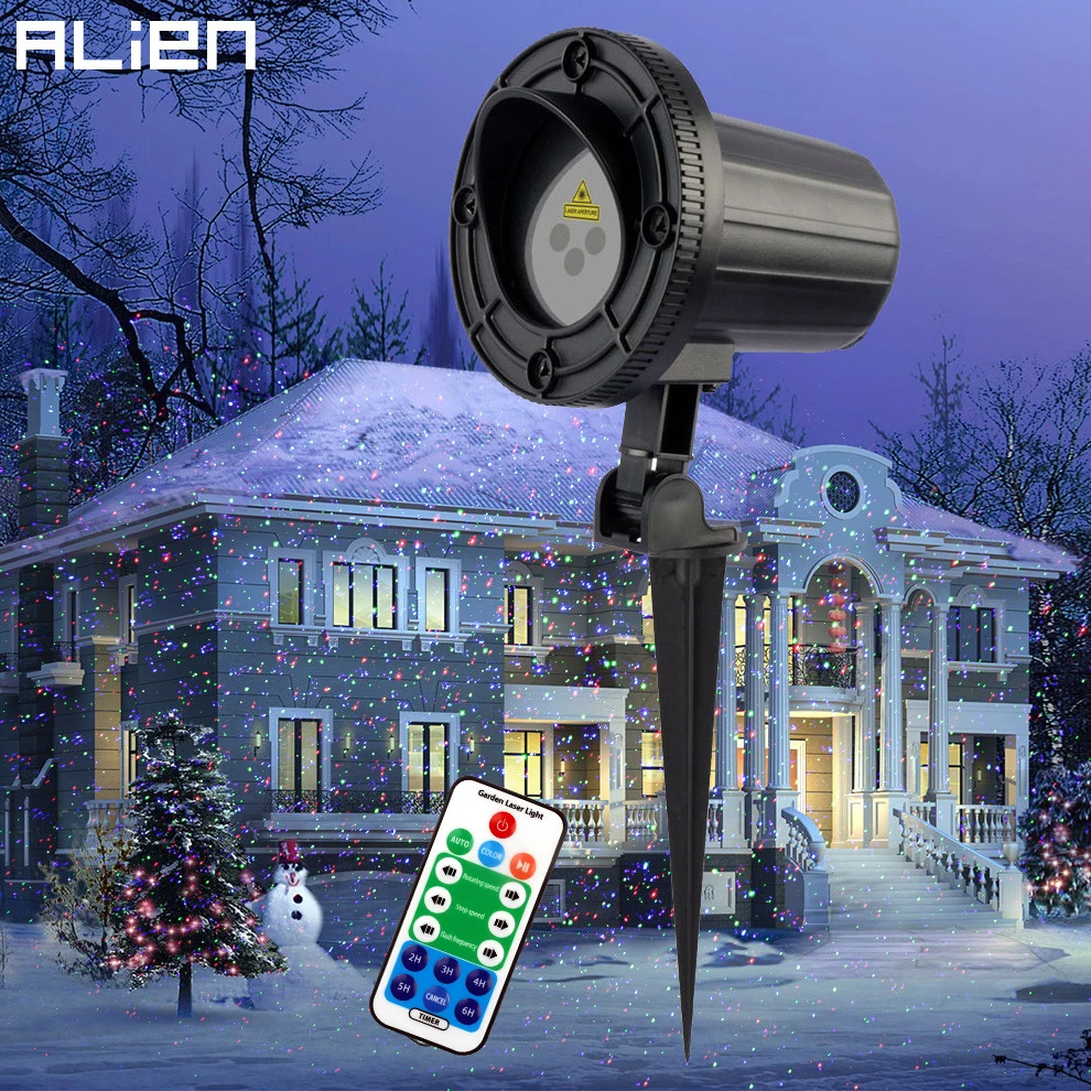ALIEN RGB Moving Static Dots Star Christmas Laser Light Projector ...