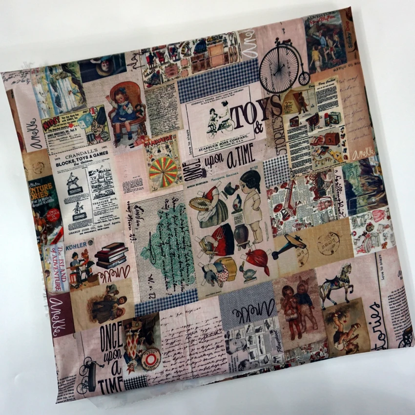 145*90cm lovely English newspaper Periphery waterproof pVC Fabric ...