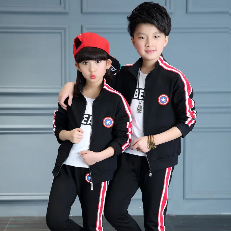 Kids boys and girls spring & autumn two sets of 2017 new baby boy ...