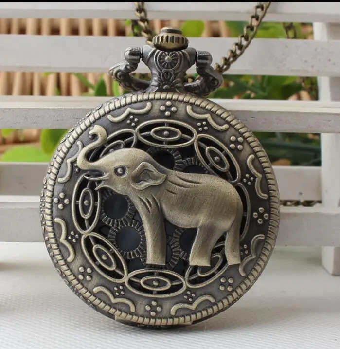 CFB Hollow Elephant Quartz Pocket Watch|pocket watch|quartz pocket ...