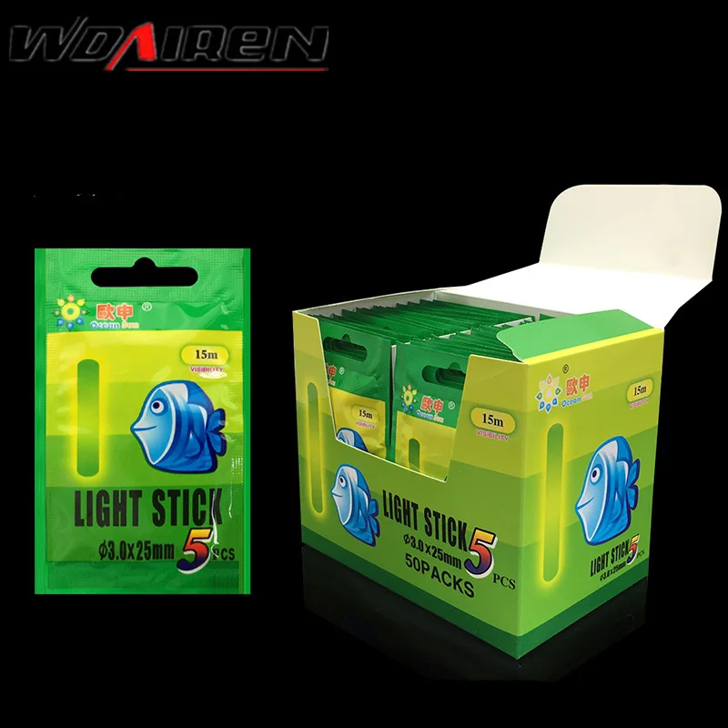 20/50Pcs 4.5*37mm Fishing Float Fluorescent Lightstick Light Night ...