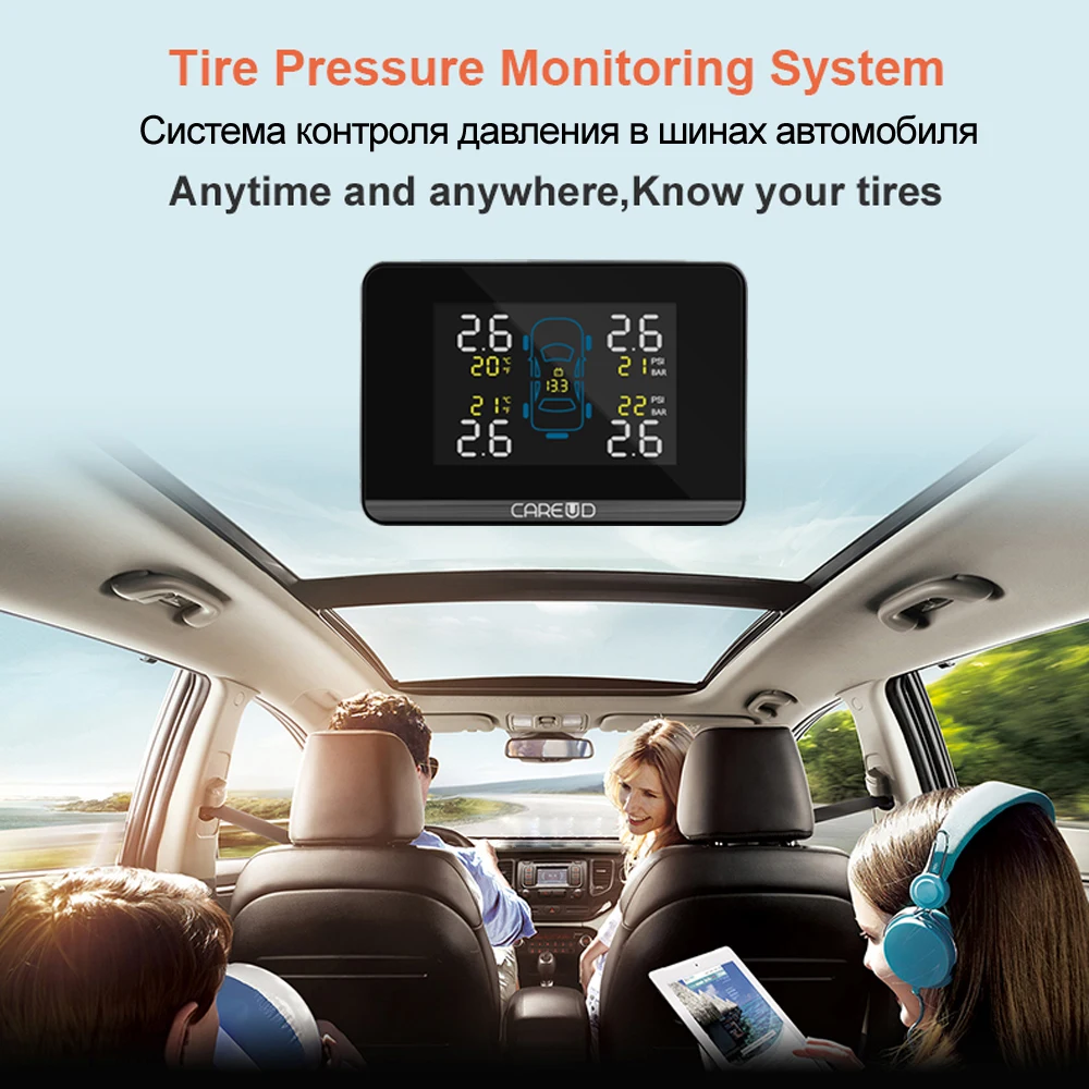 CAREUD U906 новая Автомобильная TPMS система контроля давления в шинах ...