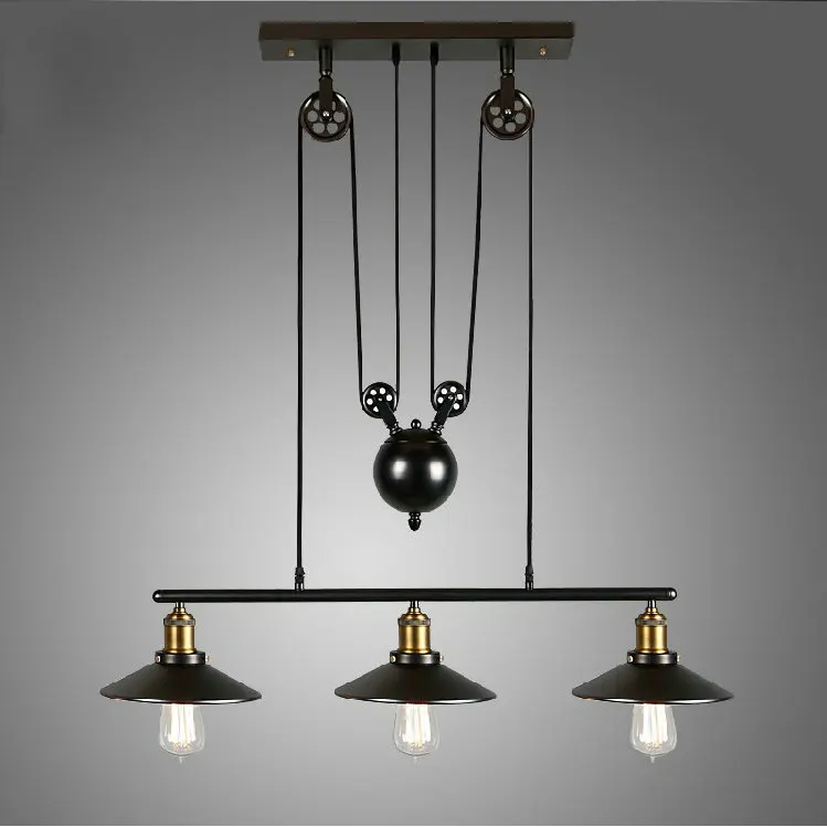 Pulley Pendant Lamp Light Retro Loft Vintage Industrial Pulley Pendant ... Pulley Pendant Lamp Light Retro Loft Vintage Industrial Pulley Pendant ...