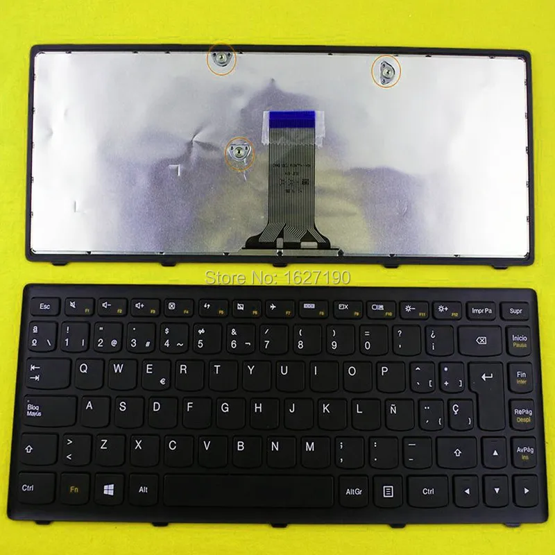 Sp Spanish Keyboard Laptop For Lenovo Flex 14 G400s Black Frame Black ...