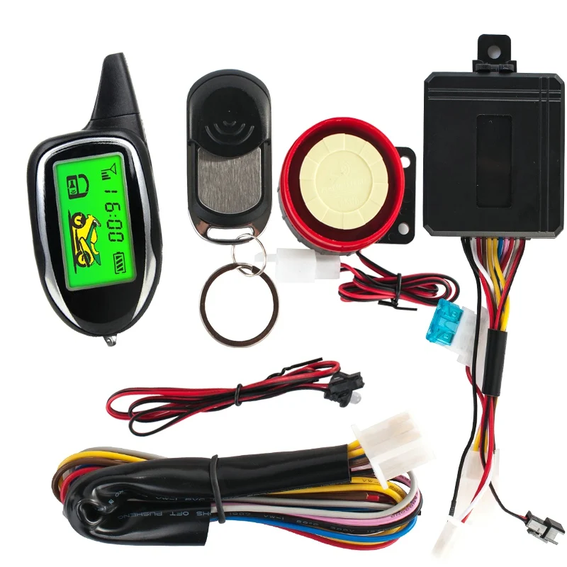 DC-12V-Motorcycle-Two-Way-Alarm-LCD-Screen-Scooter-Alarms-Motorbike ...