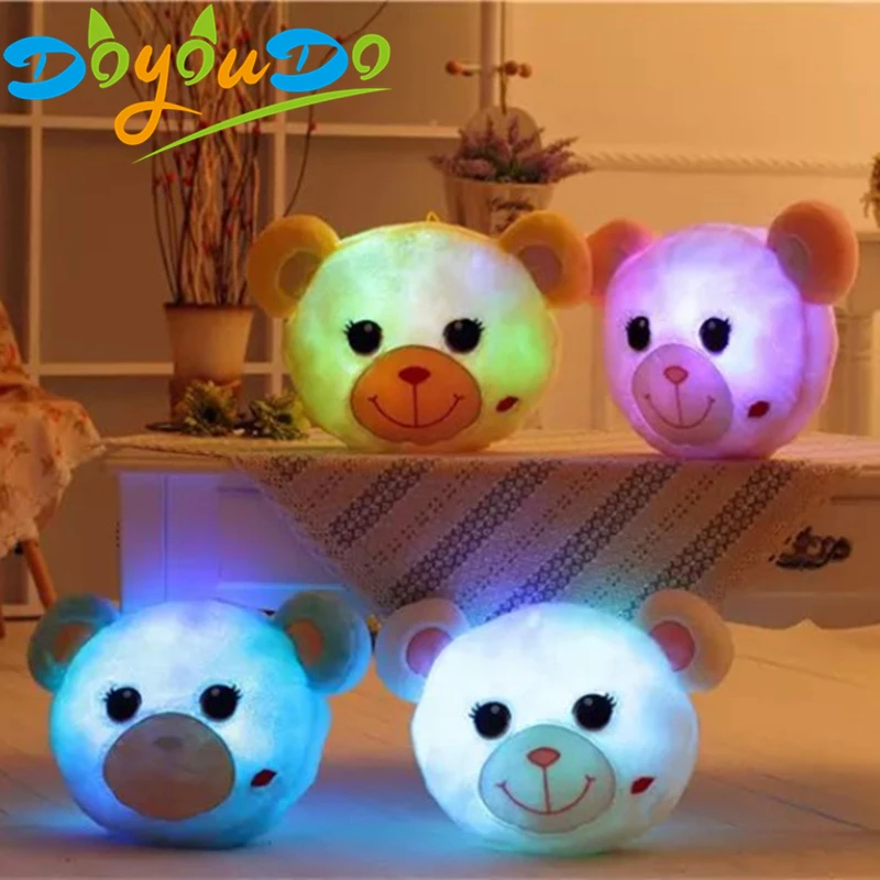 36CM Glowing Bear Plush Toy Luminous Led Light Up Bear Stuffed Plush ...