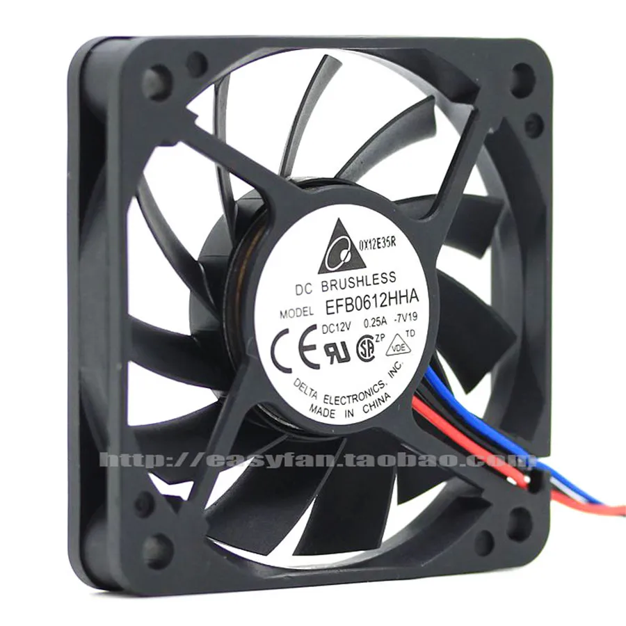 Original Delta EFB0612HHA 6010 60MM 60x60x10MM Computer case fan ...