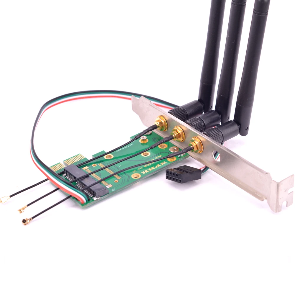 PCI express to mini PCIe wireless network card Adapter Desktop Wlan ...