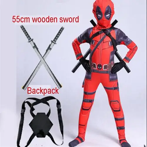 2019 deadpool costume for kids child boys Superhero Spandex Suit Party ...