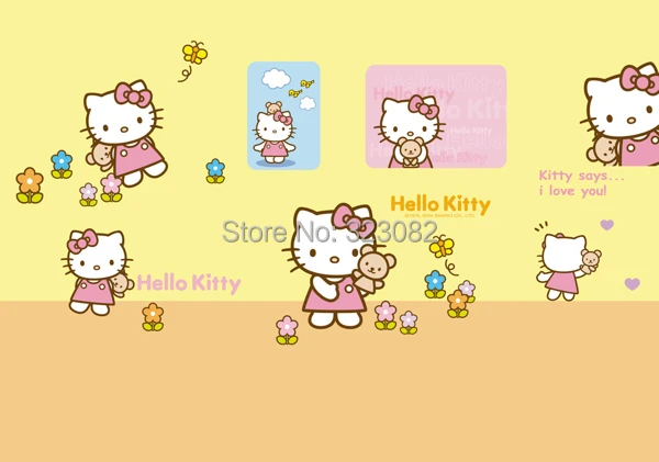 Hello Kitty Yellow Background