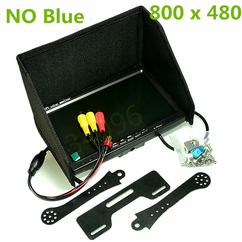NO blue 7" FPV LCD Color 800x480 FPV Monitor Video Screen 7 inch Sun ...