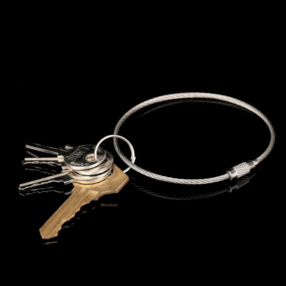 mtsooning-5pcs-Stainless-Steel-Wire-Keychain-Cable-Rope-Key-Holder ...