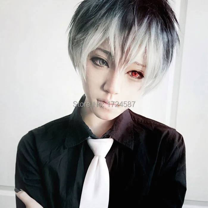 Tokyo Ghoul Haise Sasaki halloween anime Cosplay white black ombre men ...