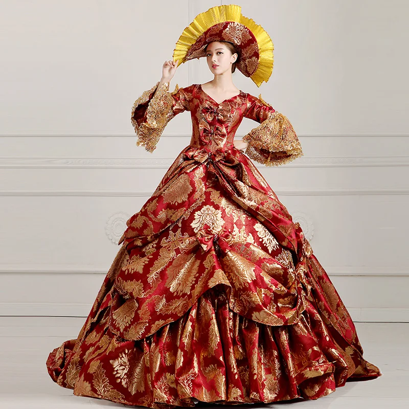 Red And Gold Masquerade Dresses