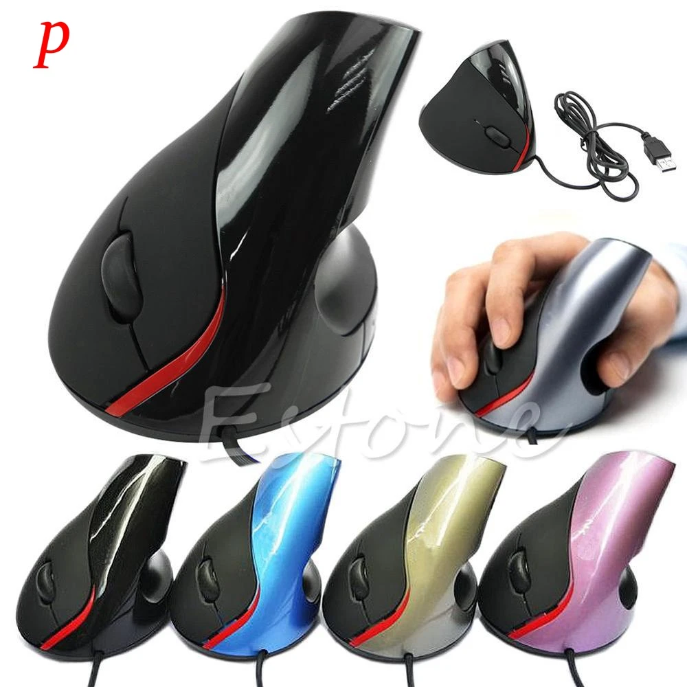 Ergonomic Vertical Mouse Right Hand Computer Gaming Mice USB Optical ...