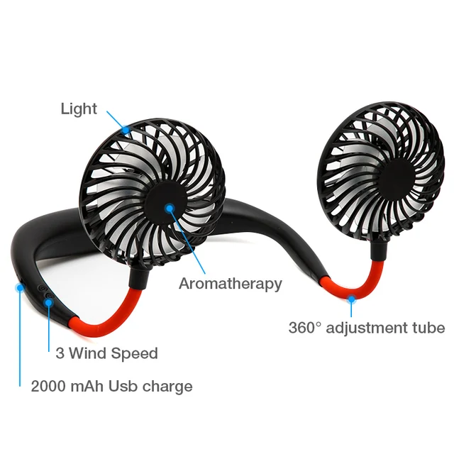 Mini USB Portable Fan Lazy Neckband Fan - Worth Buy Store