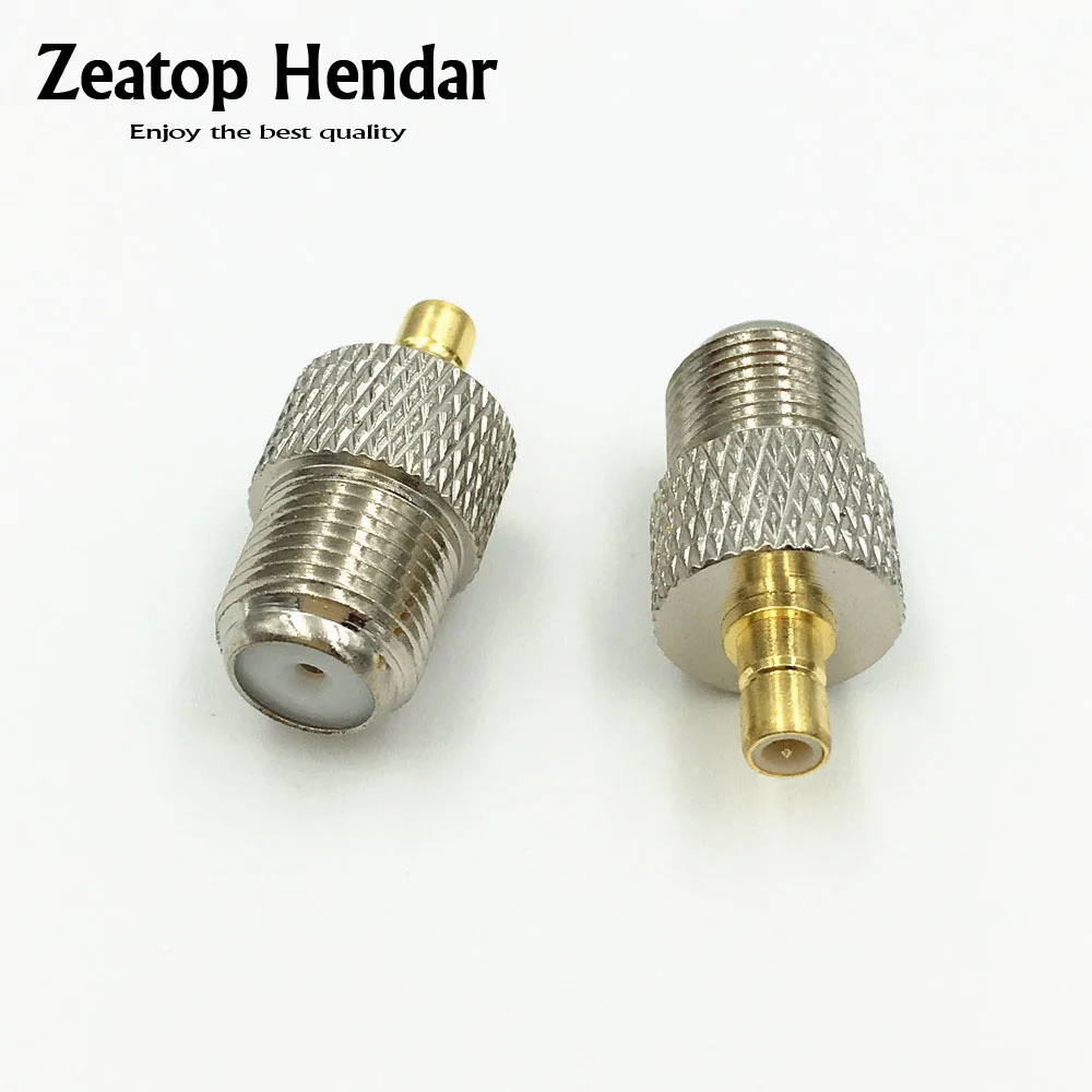 10Pcs Brass SMB Male to F Female Jack RF Connector Straight Wire SMB J ...