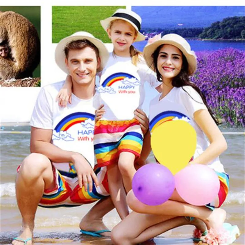 200 p, лето, футболки для родителей и детей, одинаковые комплекты для ...