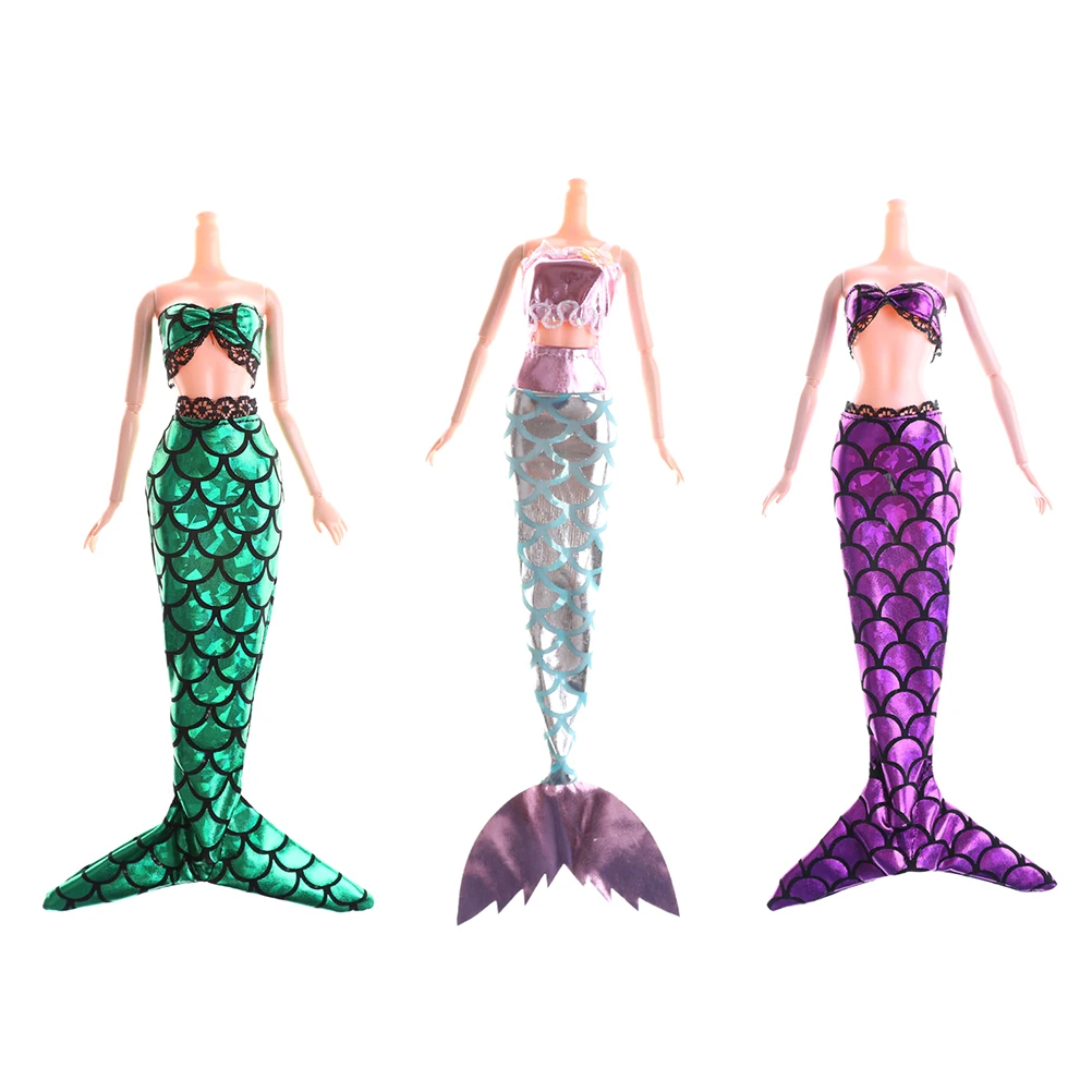 2PCS-set-Fashion-Clothes-Handmade-Dolls-Mermaid-Tail-Dress-Baby-Toy ...