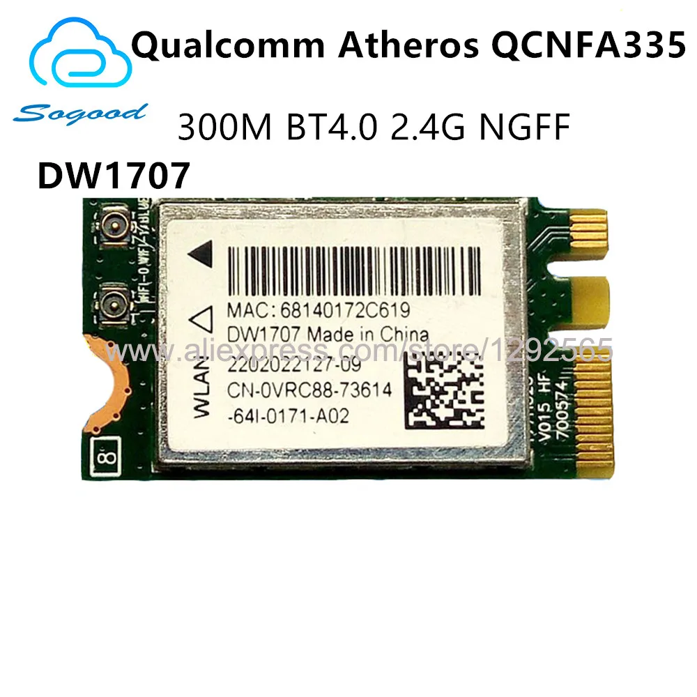 Atheros-tarjeta-de-red-QCNFA335-QCA9565-802-11n-2-4G-WIFI-300M-M-2-NGFF ...
