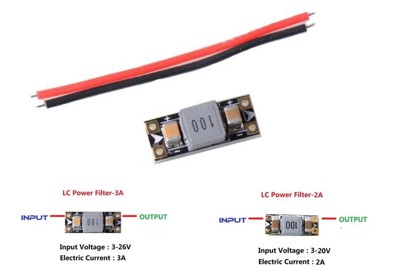 3PCs 2A/3A LC Power Filter Module FPV transmission Signal Filter Noise ...