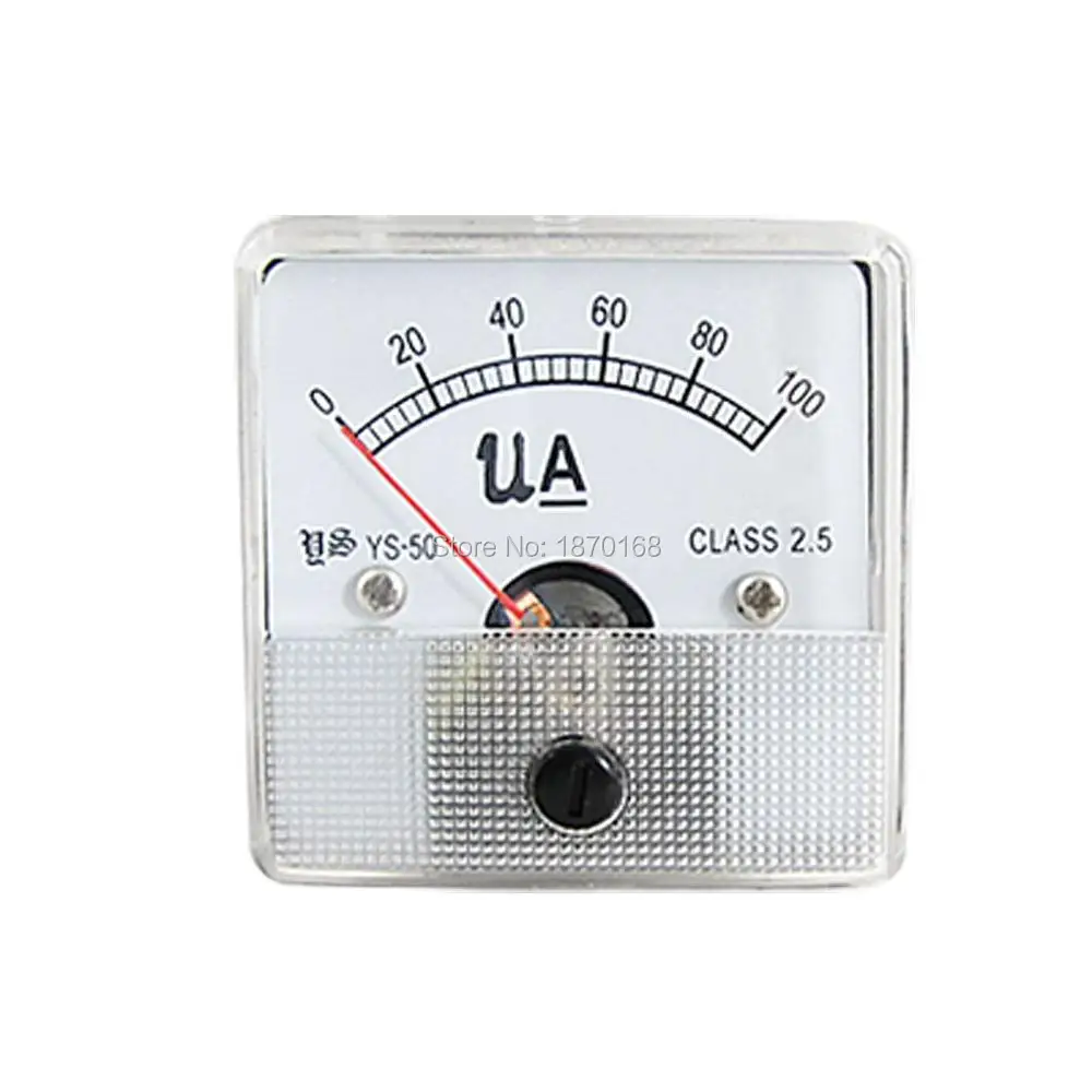 Ys-50/dh-50 Dc 0-100ua 200ua 500ua Analog Ammeter Panel Amp Current ...