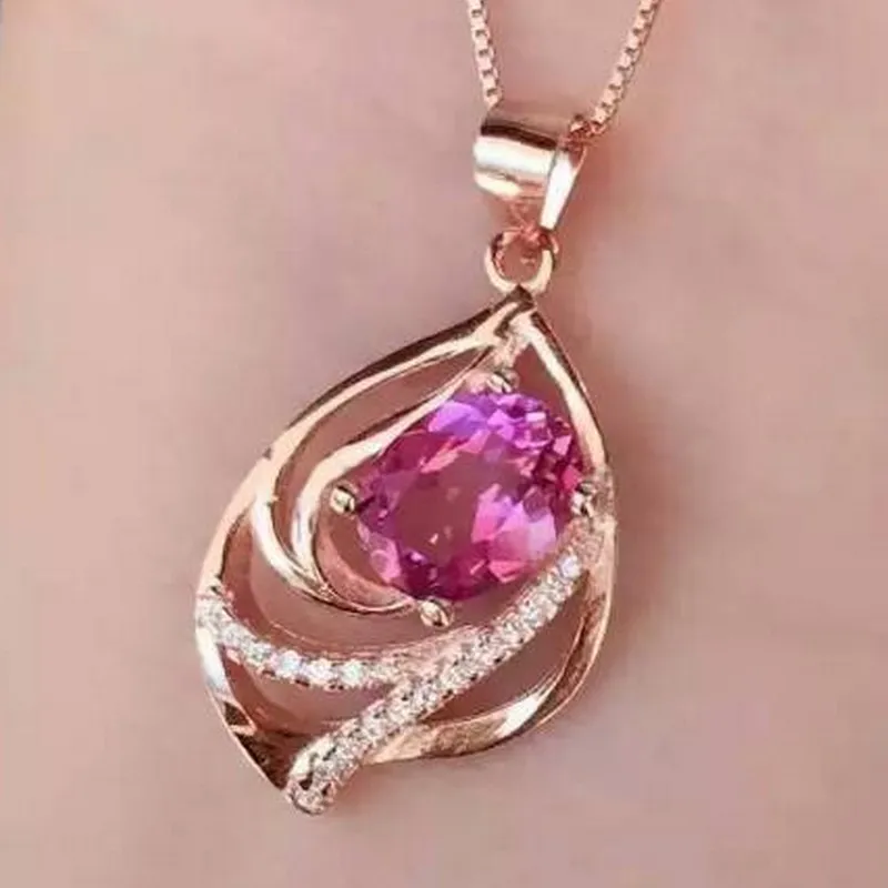 Colgantes de topacio Rosa natural, pendientes de Gema natural de plata ...