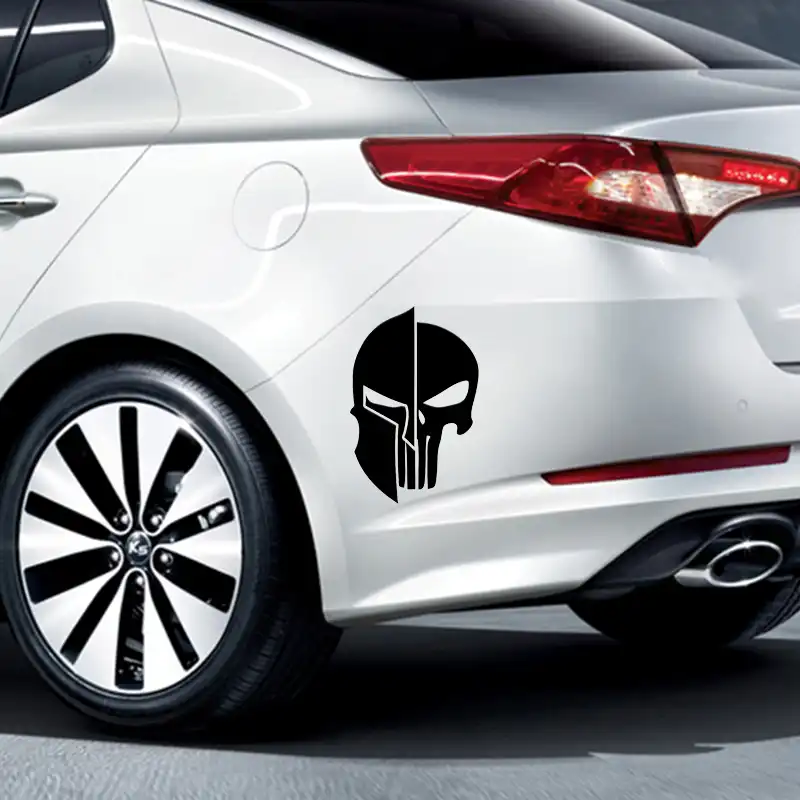 For Punisher Skull Body Decal Window Bumper Sticker Vinyl Car Wrap Rear ...